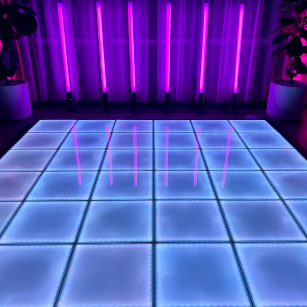 Light-Up Dance Floor (Frosted) – DJ Warehouse Hire